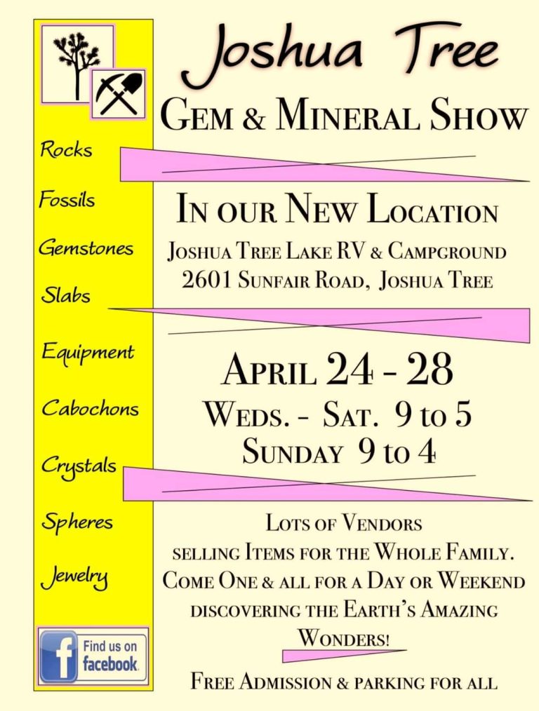 Joshua Tree Gem & Mineral Show This Week | Bustin Glass and Minerals